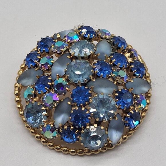 Albert Weiss | Jewelry | Vintage Weiss Brooch With Multicolor Blue And ...
